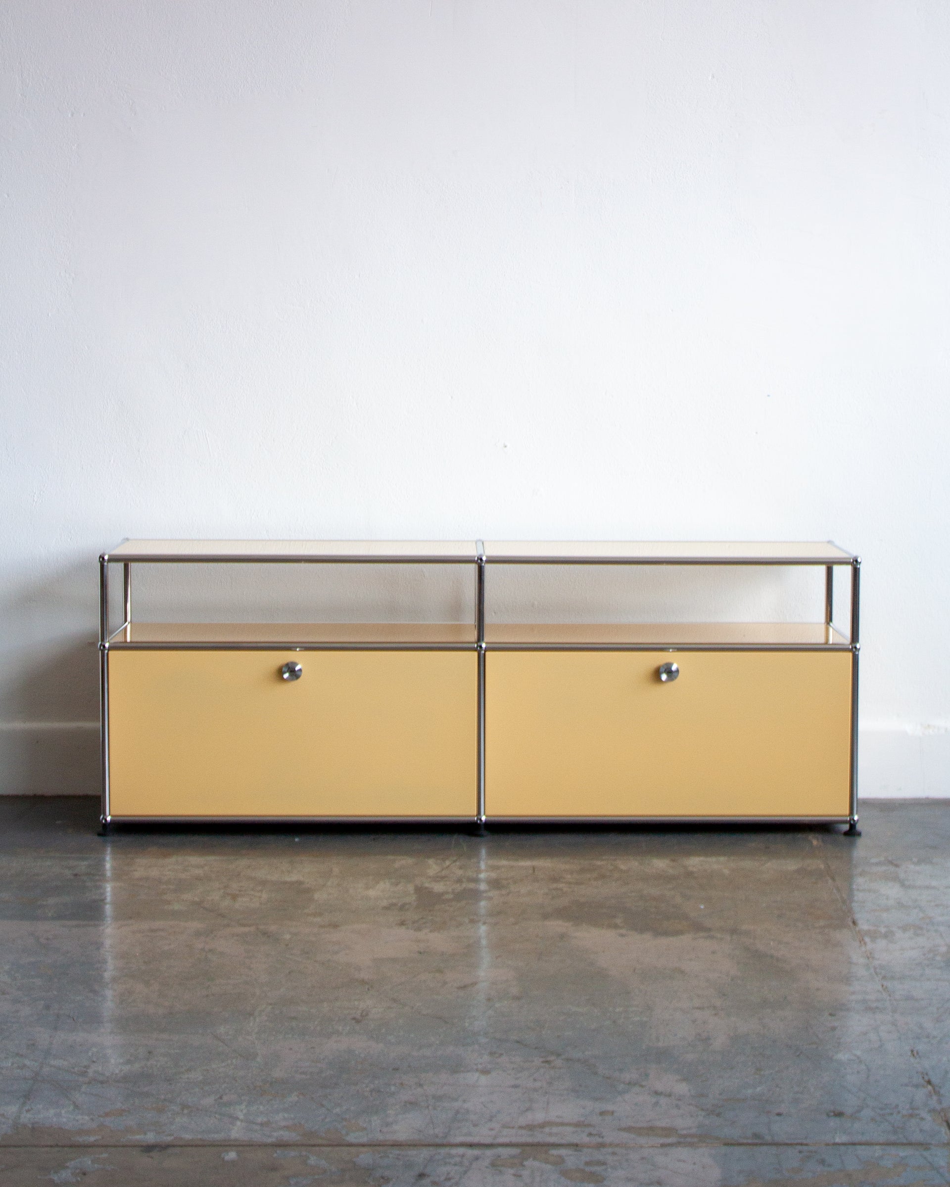 2-Panel Display Media Console - Stainless Steel – Dupe